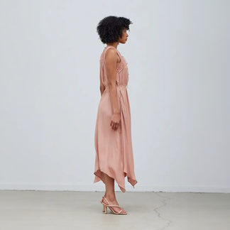 Unbalanced Skirt Midi Dress – Saltern