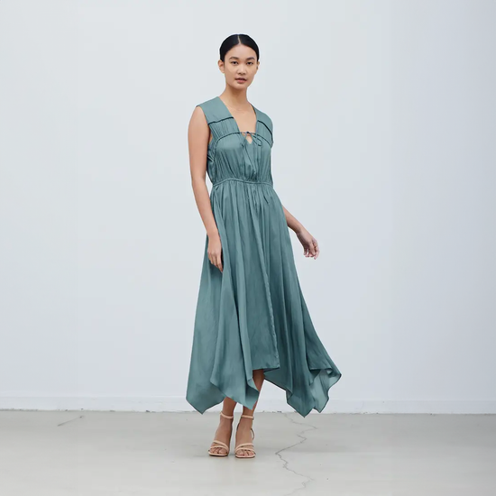 Unbalanced Skirt Midi Dress – Saltern