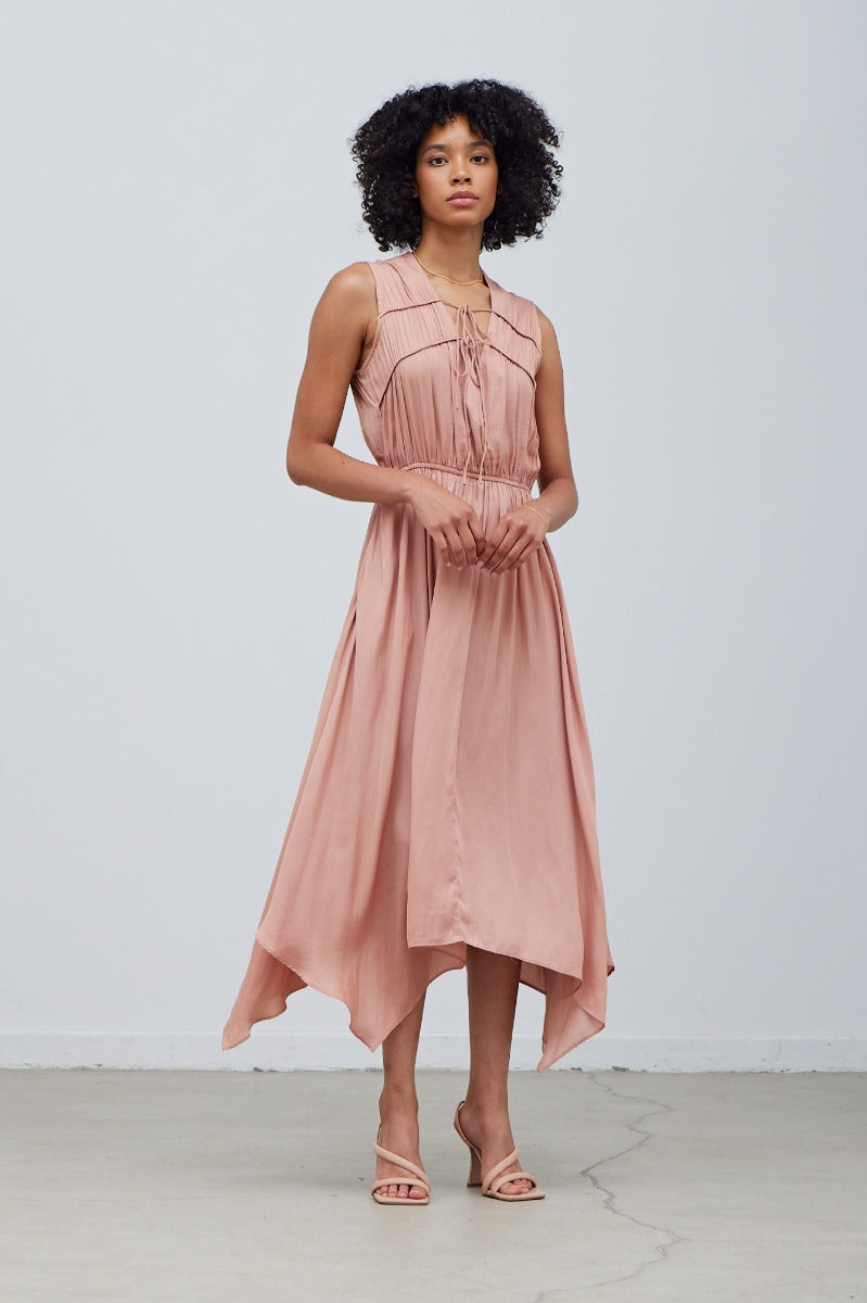 Unbalanced Skirt Midi Dress – Saltern