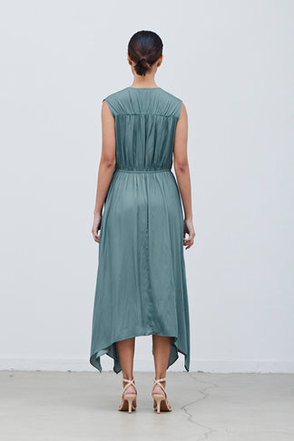Unbalanced Skirt Midi Dress – Saltern