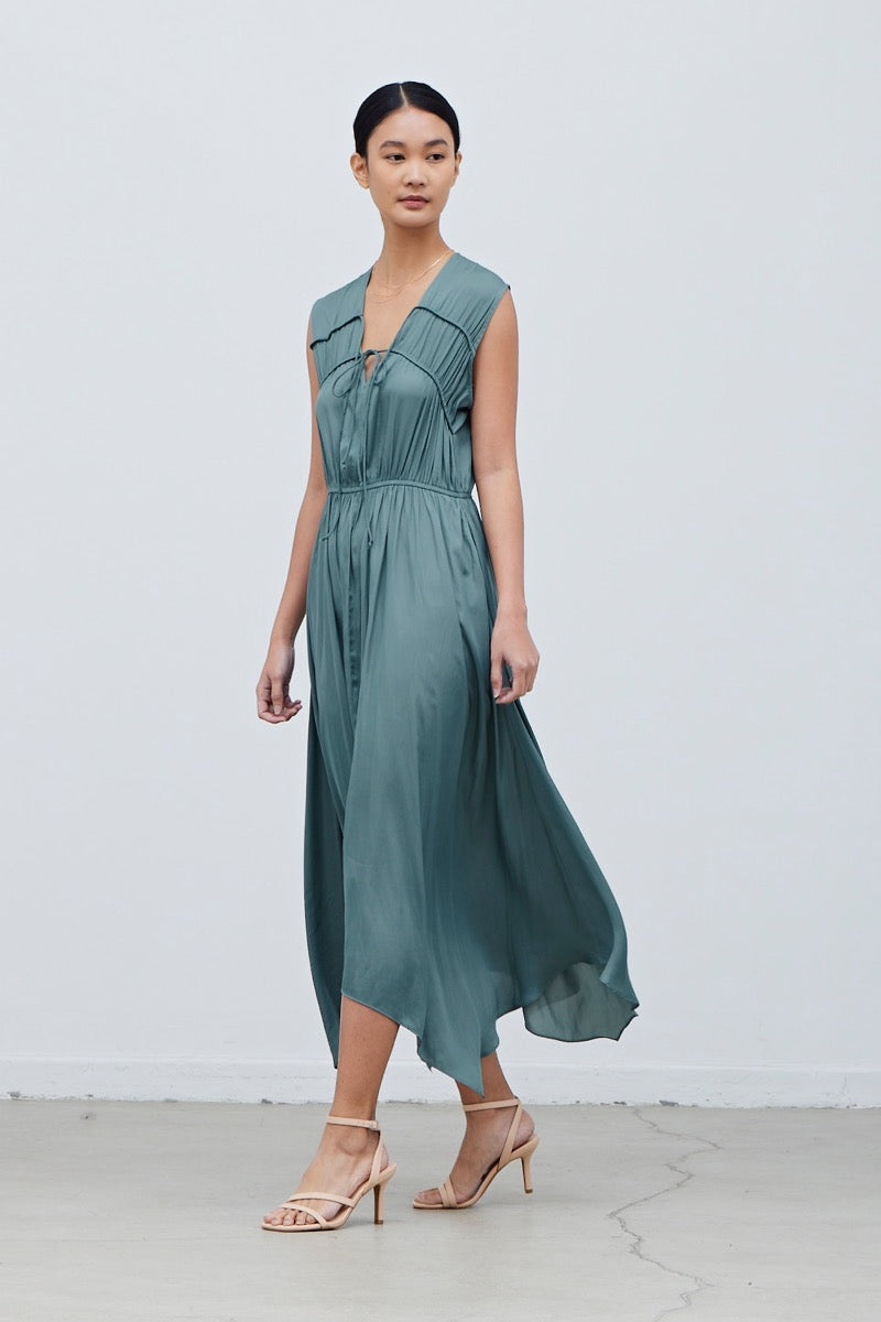 Unbalanced Skirt Midi Dress – Saltern
